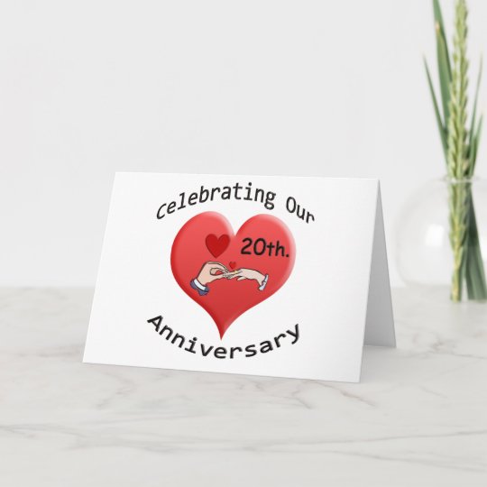 20th. Anniversary Card | Zazzle.com