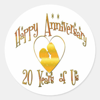20th Anniversary Stickers | Zazzle