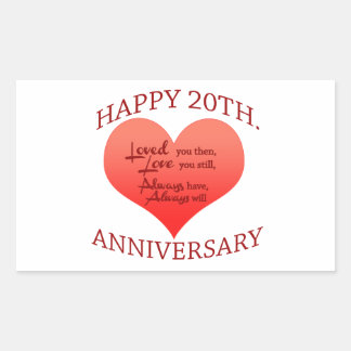 20th Anniversary Stickers | Zazzle