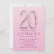20th Birthday Pink Diamonds Invitation | Zazzle