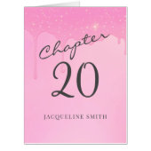 20th Birthday Script Pink Giant Card | Zazzle