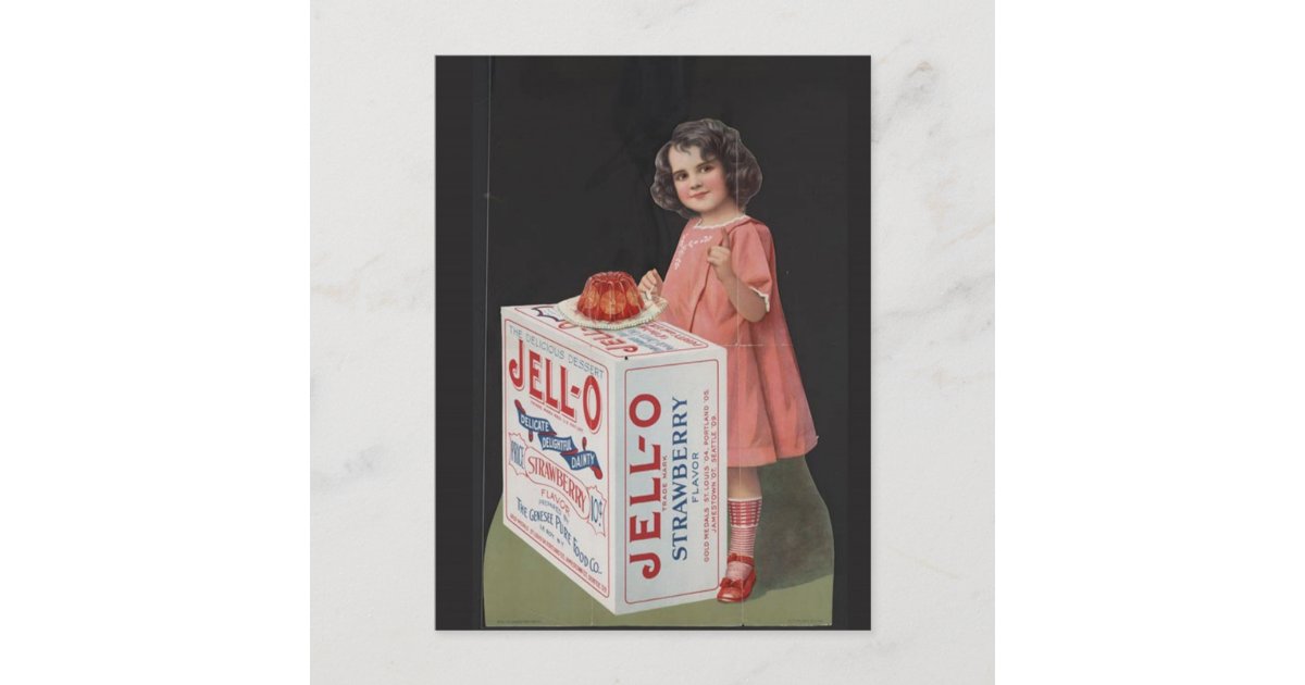 20TH CENTURY POSTER ART JELLO GIRL POSTCARD | Zazzle