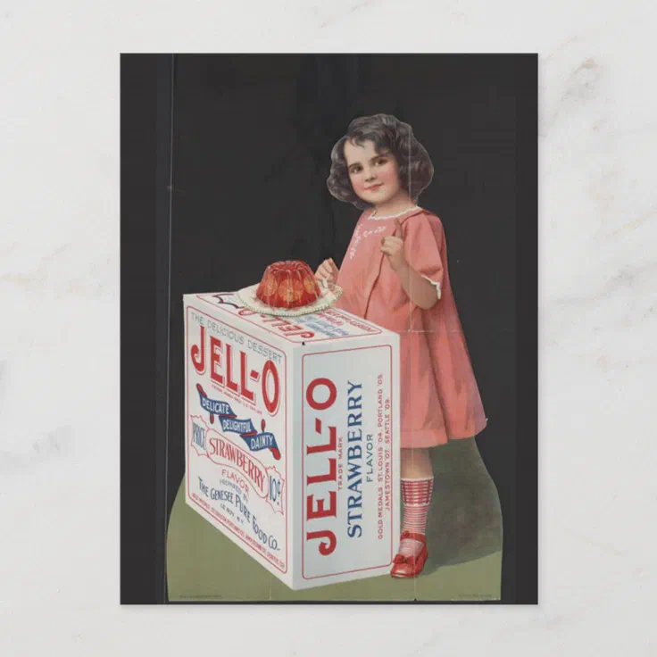 20TH CENTURY POSTER ART JELLO GIRL POSTCARD | Zazzle