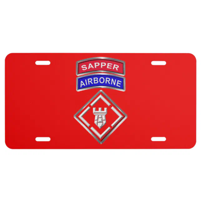 20th Engineer Brigade-Airborne Sapper License Plate | Zazzle