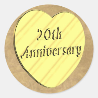 20th Anniversary Stickers | Zazzle