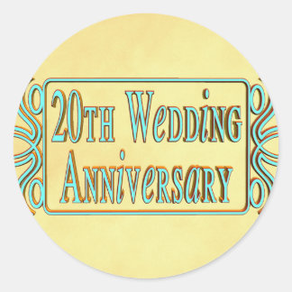 20th Anniversary Stickers | Zazzle