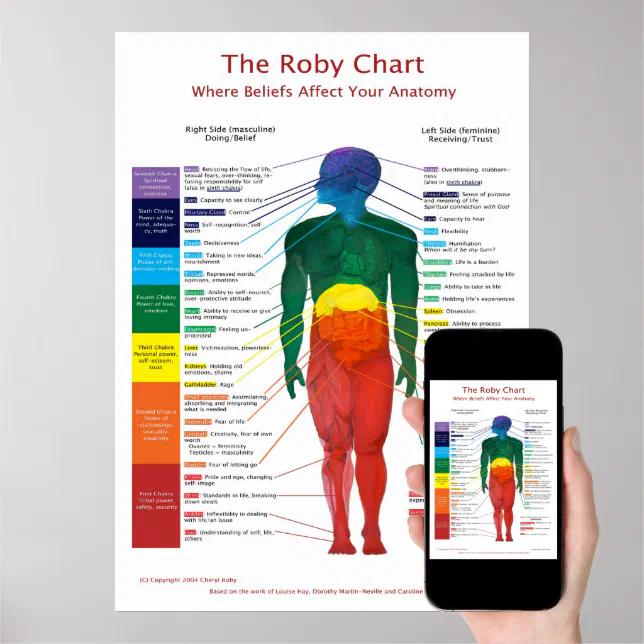 20x28 Chakra Chart: The Roby Chart | Zazzle