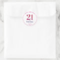 21 and Fabulous 21st Birthday Classic Round Sticker | Zazzle