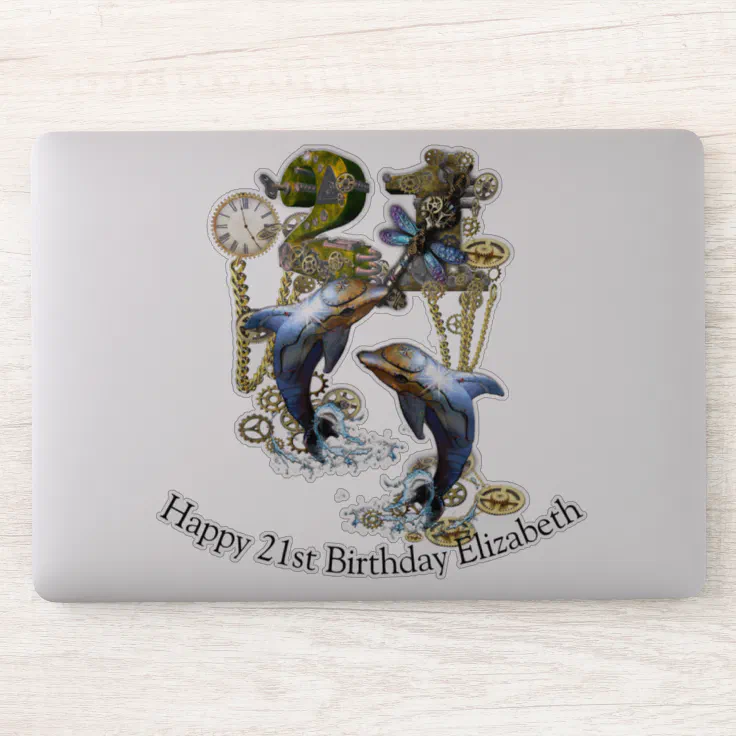 21 Birthday customization Sticker | Zazzle
