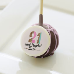 21 Havin' Fun 21 years Old Birthday Party Custom Cake Pops | Zazzle