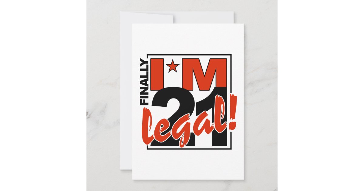 21 & LEGAL invitation, customize Invitation | Zazzle