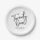 21 Modern Lettering 21st birthday Paper Plates | Zazzle