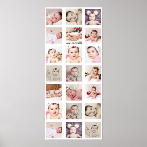 21 Photo Collage Custom Personalized Poster | Zazzle