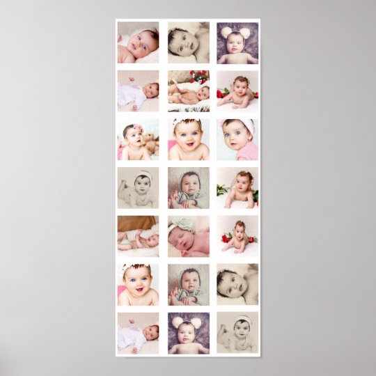 21 Photo Collage Custom Personalized Poster | Zazzle.com
