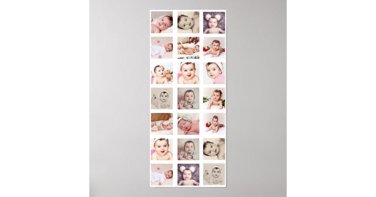 21 Photo Collage Custom Personalized Poster | Zazzle