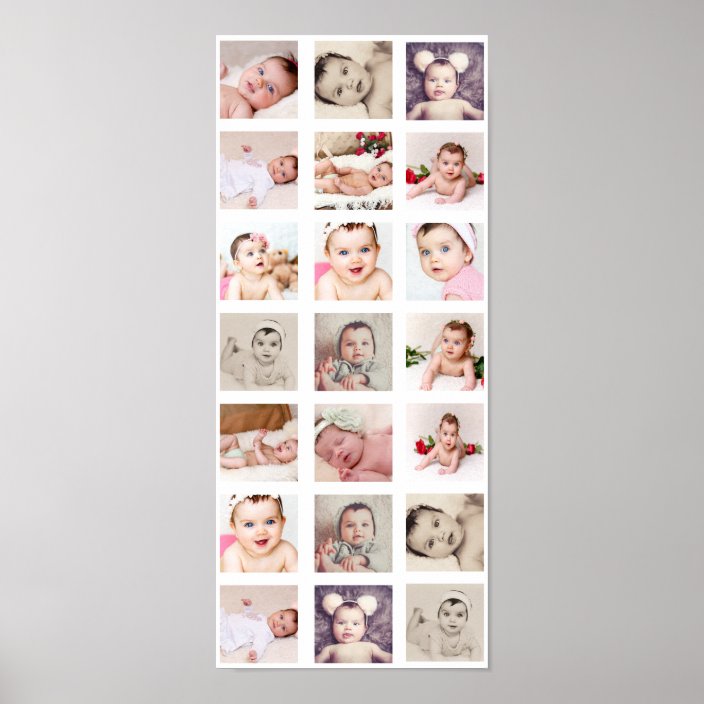 21 Photo Collage Custom Personalized Poster | Zazzle.com