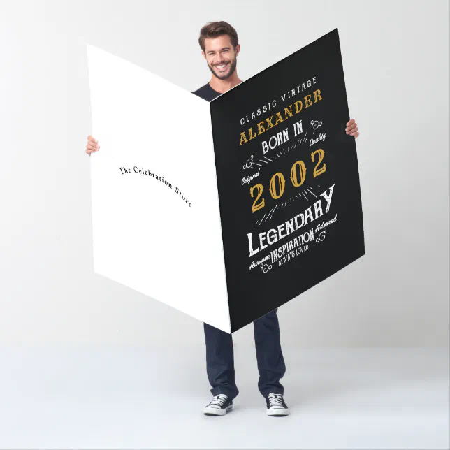 21st Birthday 2002 Custom Jumbo Legendary Funny Card | Zazzle
