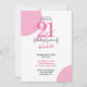 21st Birthday 21 fabulous years PINK typography Invitation | Zazzle