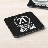 21st Birthday (21 Years Of Being Awesome) Coaster | Zazzle