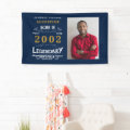 21st Birthday Born 2002 Legend Blue Gold Photo Banner | Zazzle