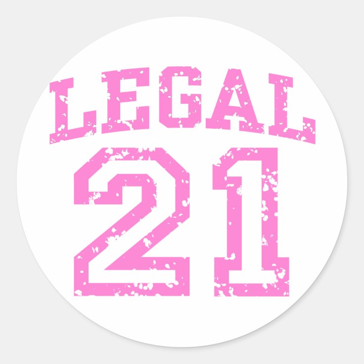 21st Birthday Classic Round Sticker | Zazzle