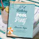 21st Birthday Ideas Summer Pool Party Teal Aqua Invitation | Zazzle
