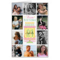 21st Birthday Isabelle custom name Photo Collage Card | Zazzle