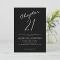 21st Birthday Modern Elegant Calligraphy Script Invitation | Zazzle