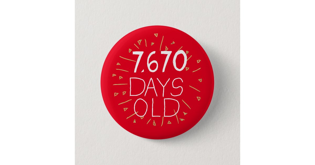 21st birthday pin badge party accessory twenty-one | Zazzle