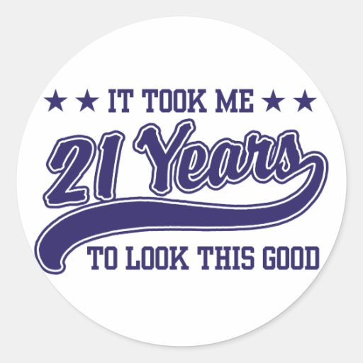 2,000+ 21st Birthday Stickers and 21st Birthday Sticker Designs | Zazzle