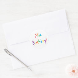 "21st Birthday" Stickers | Zazzle