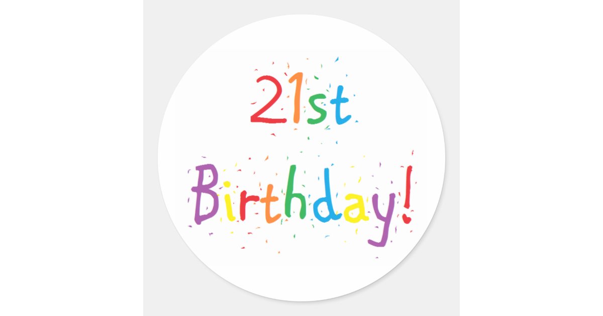 "21st Birthday" Stickers | Zazzle