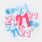 Happy 21st Birthday Party Drinks Stickers | Zazzle.com