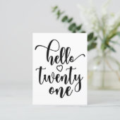 21st Birthday Women Hello 21 Cute 21 Years Old Postcard | Zazzle