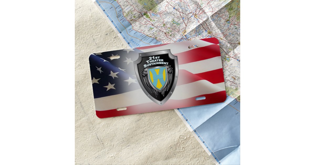 21st TSC Customized Shield License Plate | Zazzle