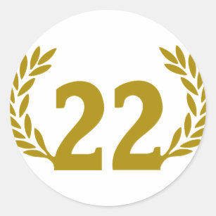 Number 22 Stickers | Zazzle