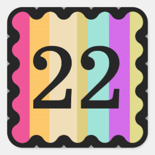Number 22 Stickers | Zazzle