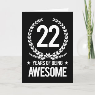 22nd Birthday Cards | Zazzle