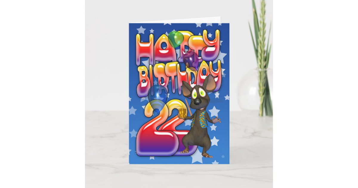 22nd Birthday Card Happy Birthday Card Zazzle 22nd-birthday-card-happy-birthday-card-zazzle