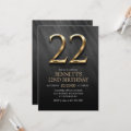 22nd Birthday Invitation | Zazzle