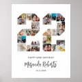 22nd Birthday Number 22 Custom Photo Collage Poster | Zazzle