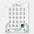 23 Table Seating Chart Photo Welcome with Names Foam Board | Zazzle