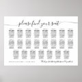 23 Tables Modern Find Your Seat Seating Chart | Zazzle