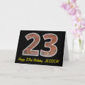 23rd Birthday - Brick Wall Pattern "23" w/ Name Card | Zazzle