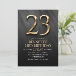23rd Birthday Invitation | Zazzle