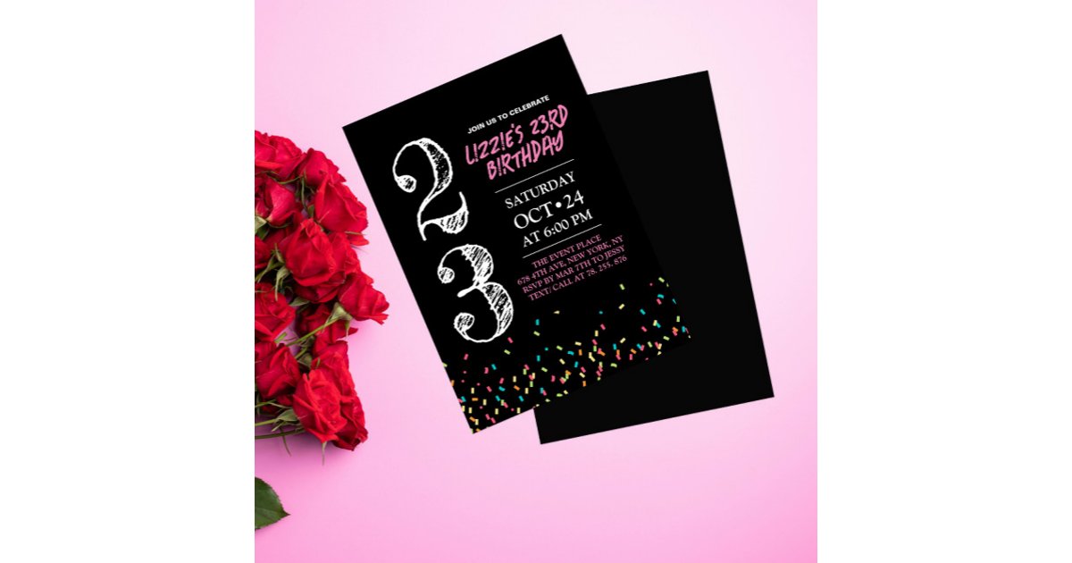 23rd Birthday Invitations | Zazzle