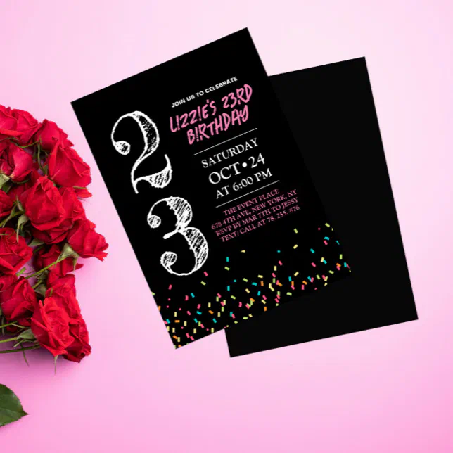 23rd Birthday Invitations | Zazzle