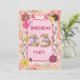 23rd birthday party invitation with floral frame | Zazzle