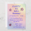 23rd Birthday party invitation with pink flowers | Zazzle