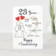 23rd Wedding Anniversary Card with heart balloons | Zazzle